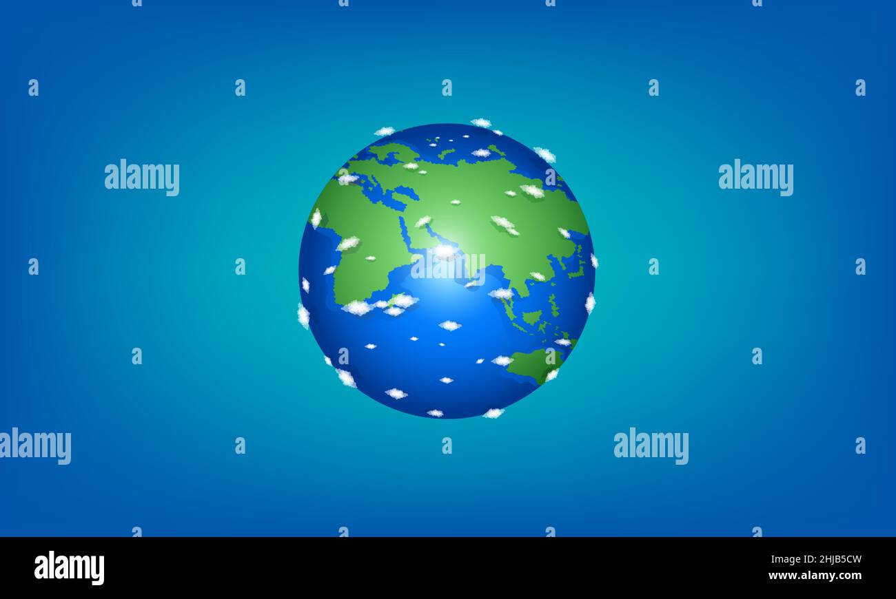 the beautiful environment around the world with blue sea and cloud and ...