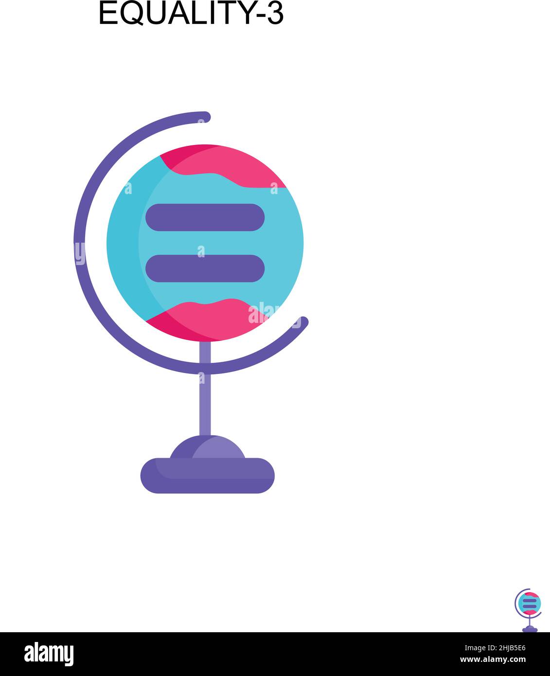 Equality-3 Simple vector icon. Illustration symbol design template for ...