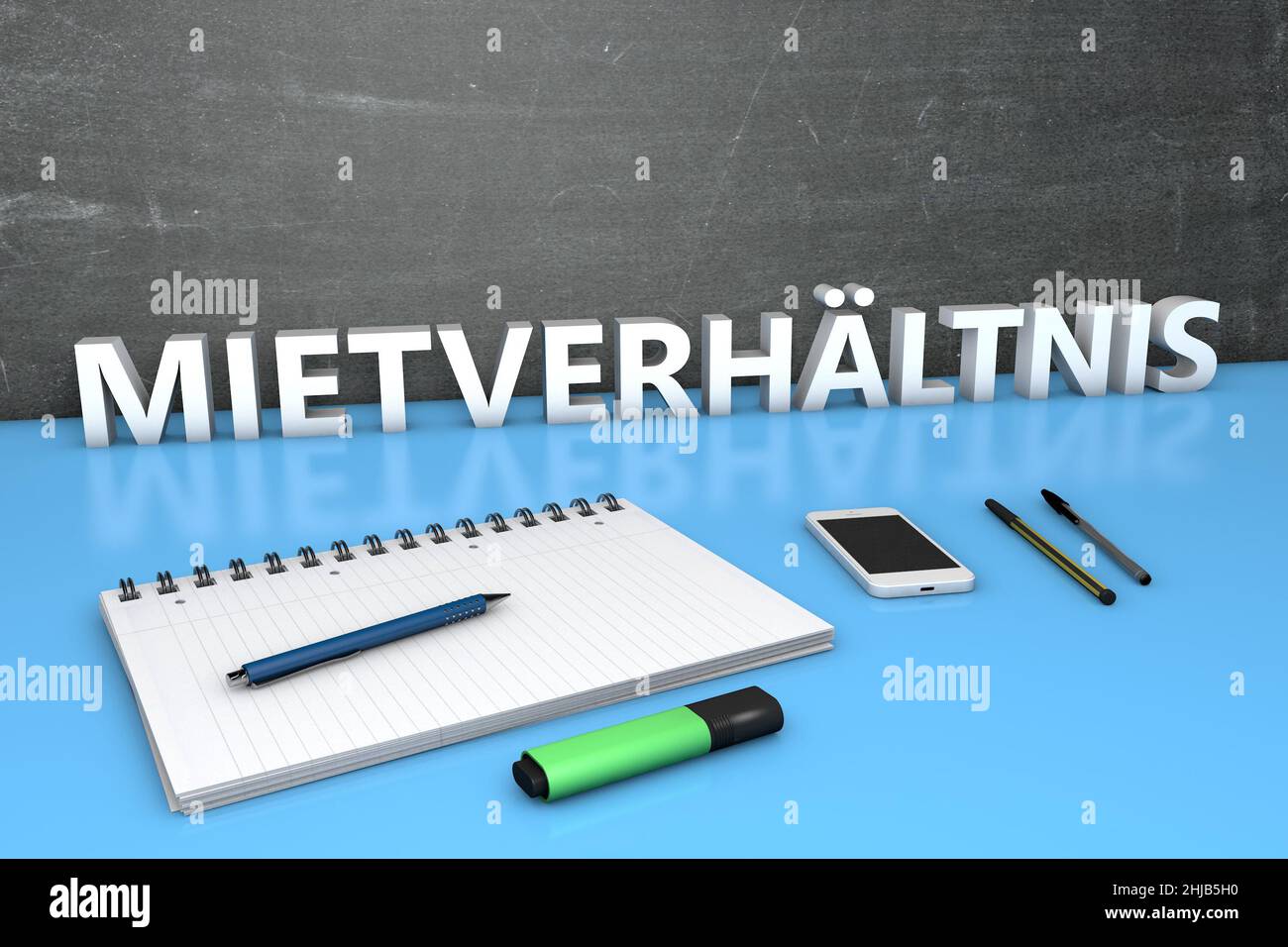 Mietverhaeltnis - german word for tenancy - text concept with ...