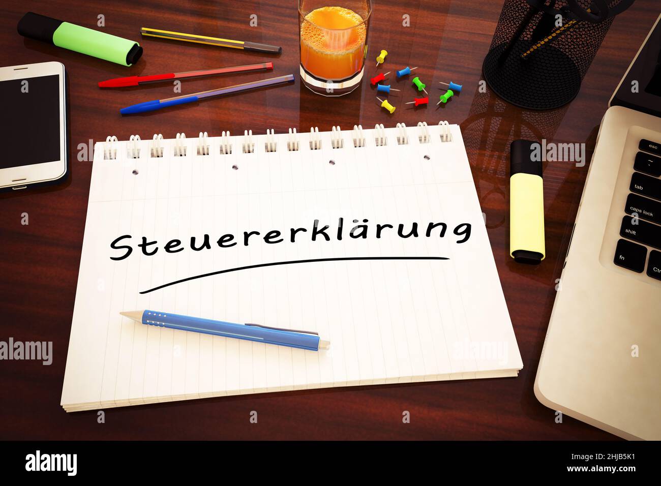 Steuererklaerung - german word for tax return or tax declaration ...