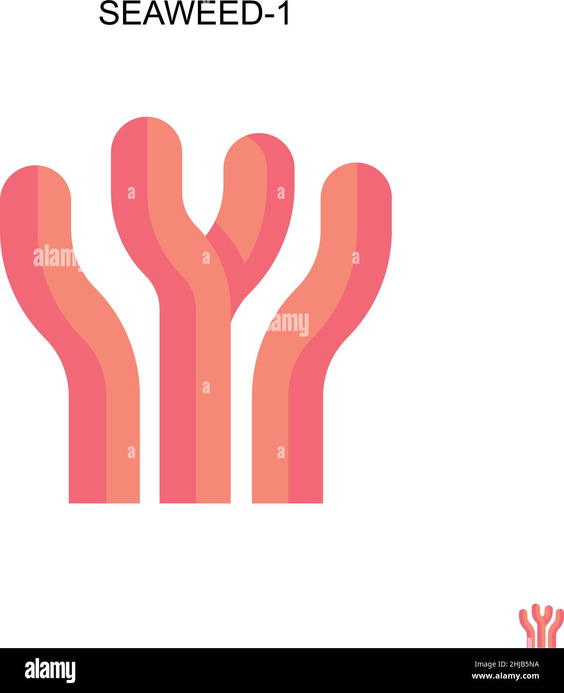 Seaweed-1 Simple vector icon. Illustration symbol design template for ...