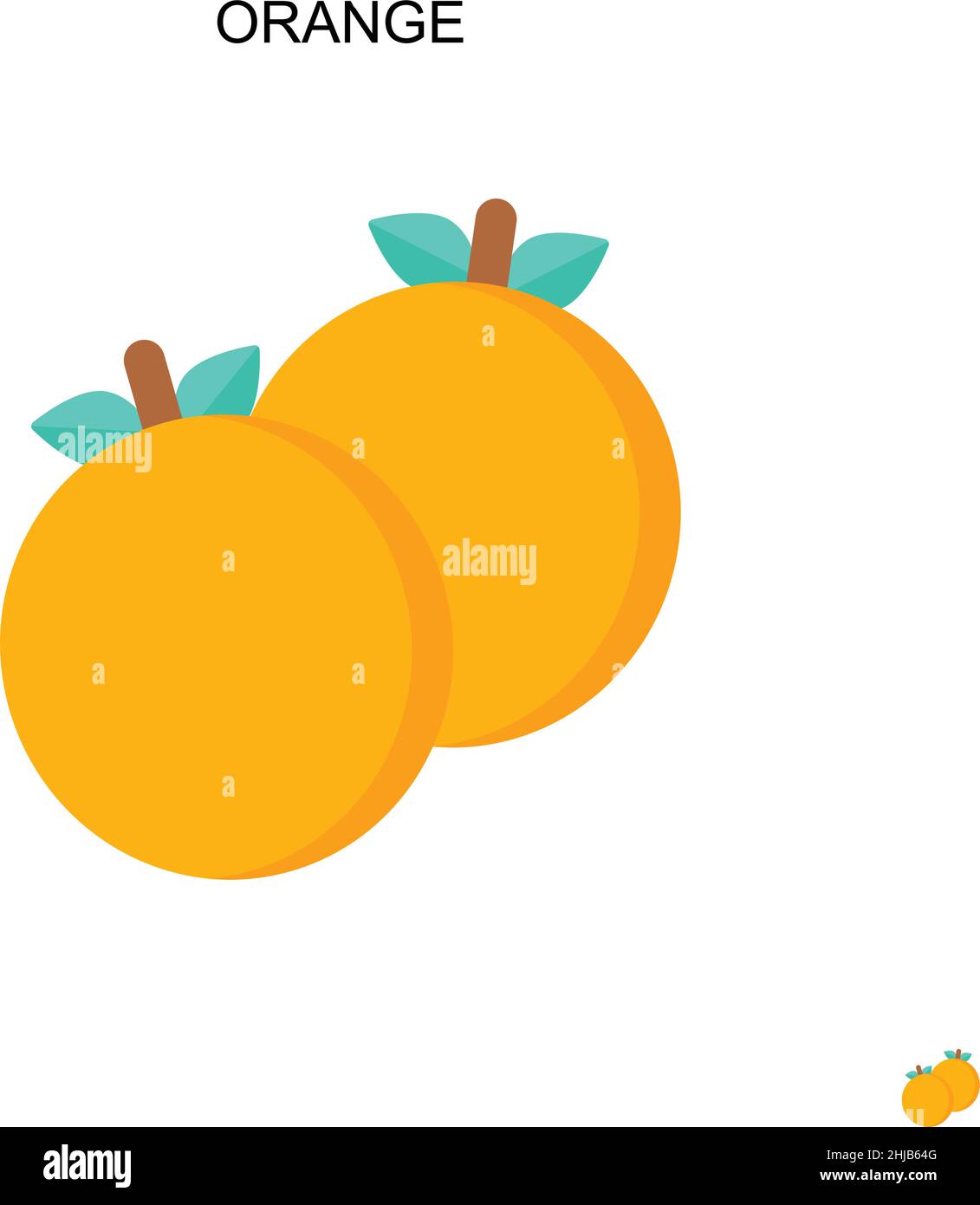 Orange Simple vector icon. Illustration symbol design template for web ...