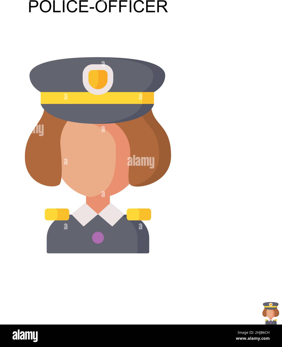 Police-officer Simple vector icon. Illustration symbol design template ...