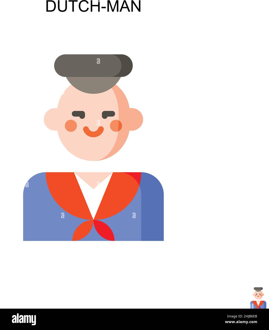 Dutch-man Simple vector icon. Illustration symbol design template for ...