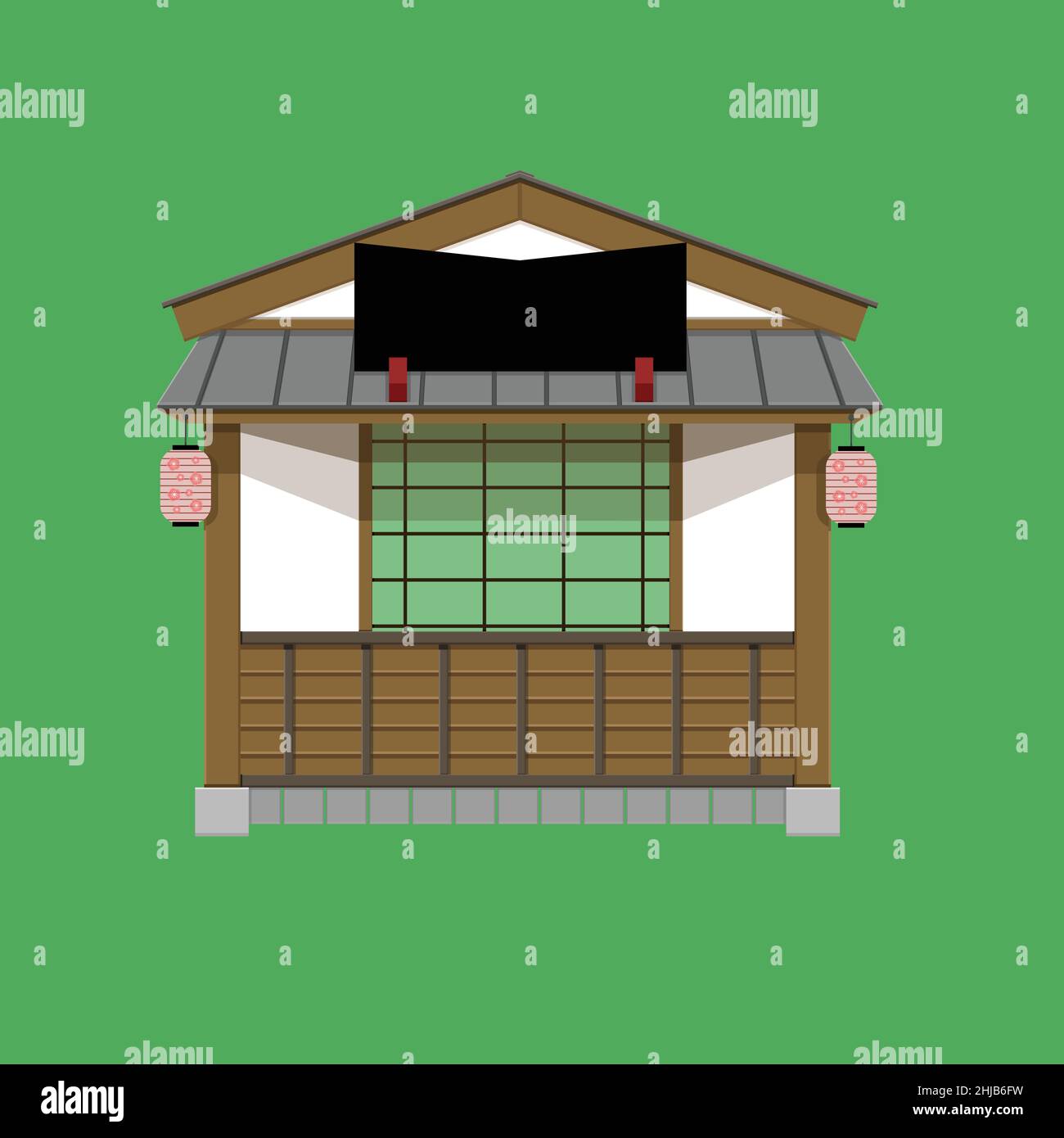 japanese restaurants canal river vector green no sign you can download ...