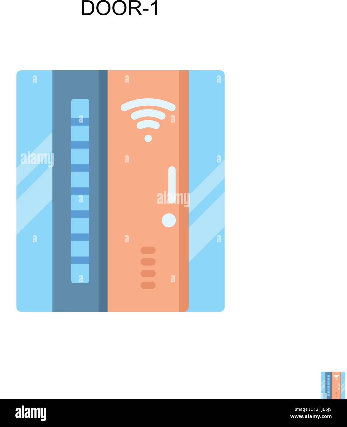 Door-1 Simple vector icon. Illustration symbol design template for web mobile UI element Stock ...