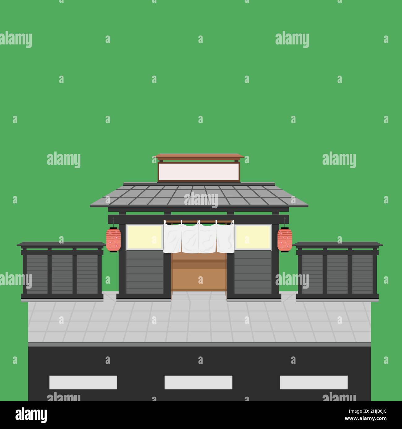 japanese restaurants canal river vector green no sign you can download ...