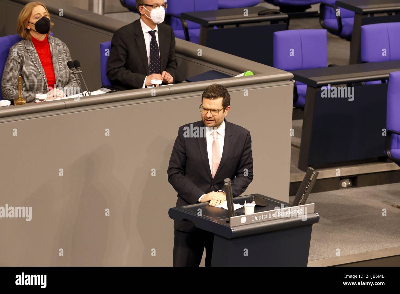 Berlin, Germany, January 26, 2022. Dr. Marco Buschmann, the new federal ...