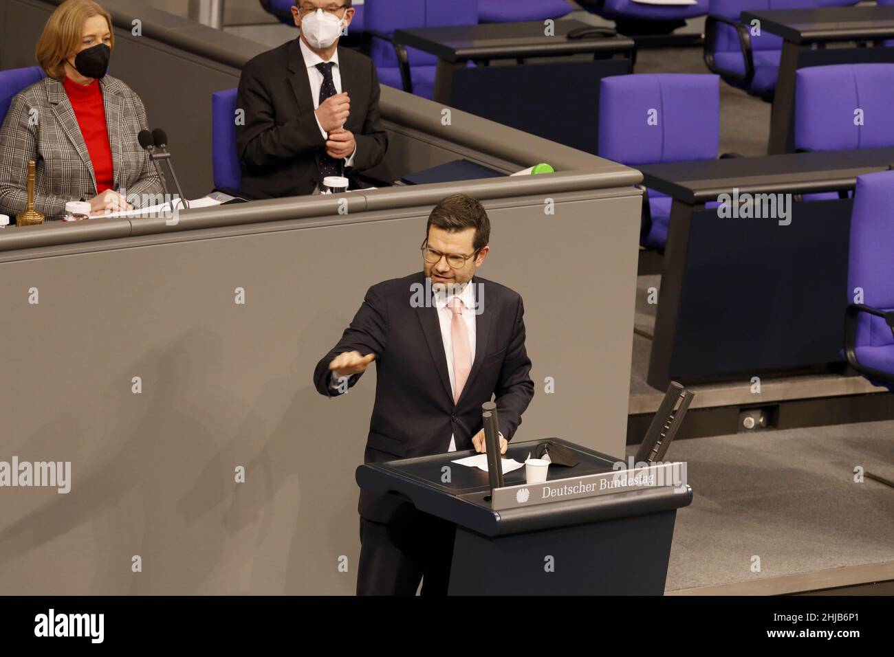 Berlin, Germany, January 26, 2022. Dr. Marco Buschmann, the new federal ...