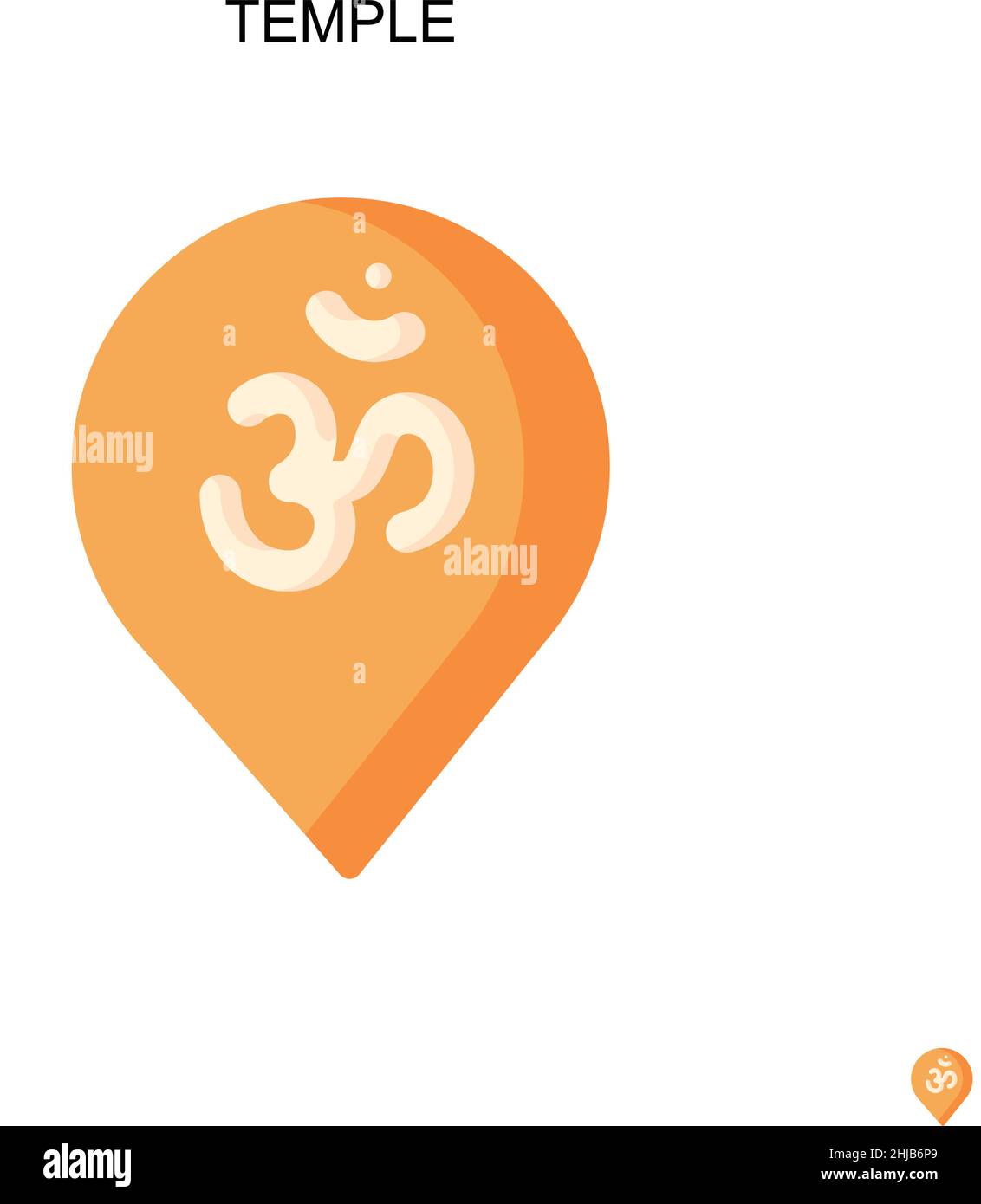 Temple Simple vector icon. Illustration symbol design template for web mobile UI element Stock ...