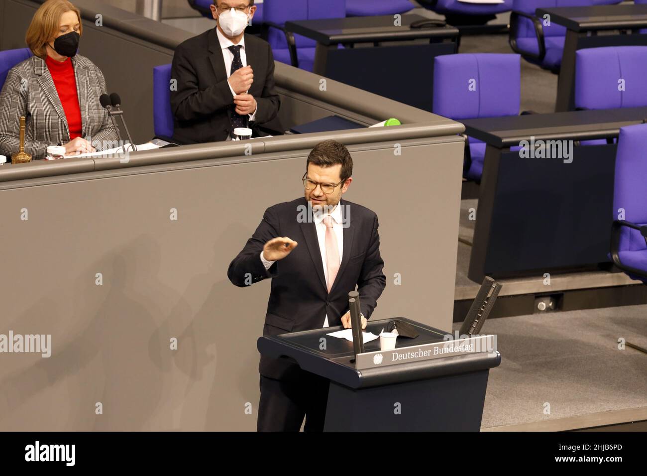 Berlin, Germany, January 26, 2022. Dr. Marco Buschmann, the new federal ...