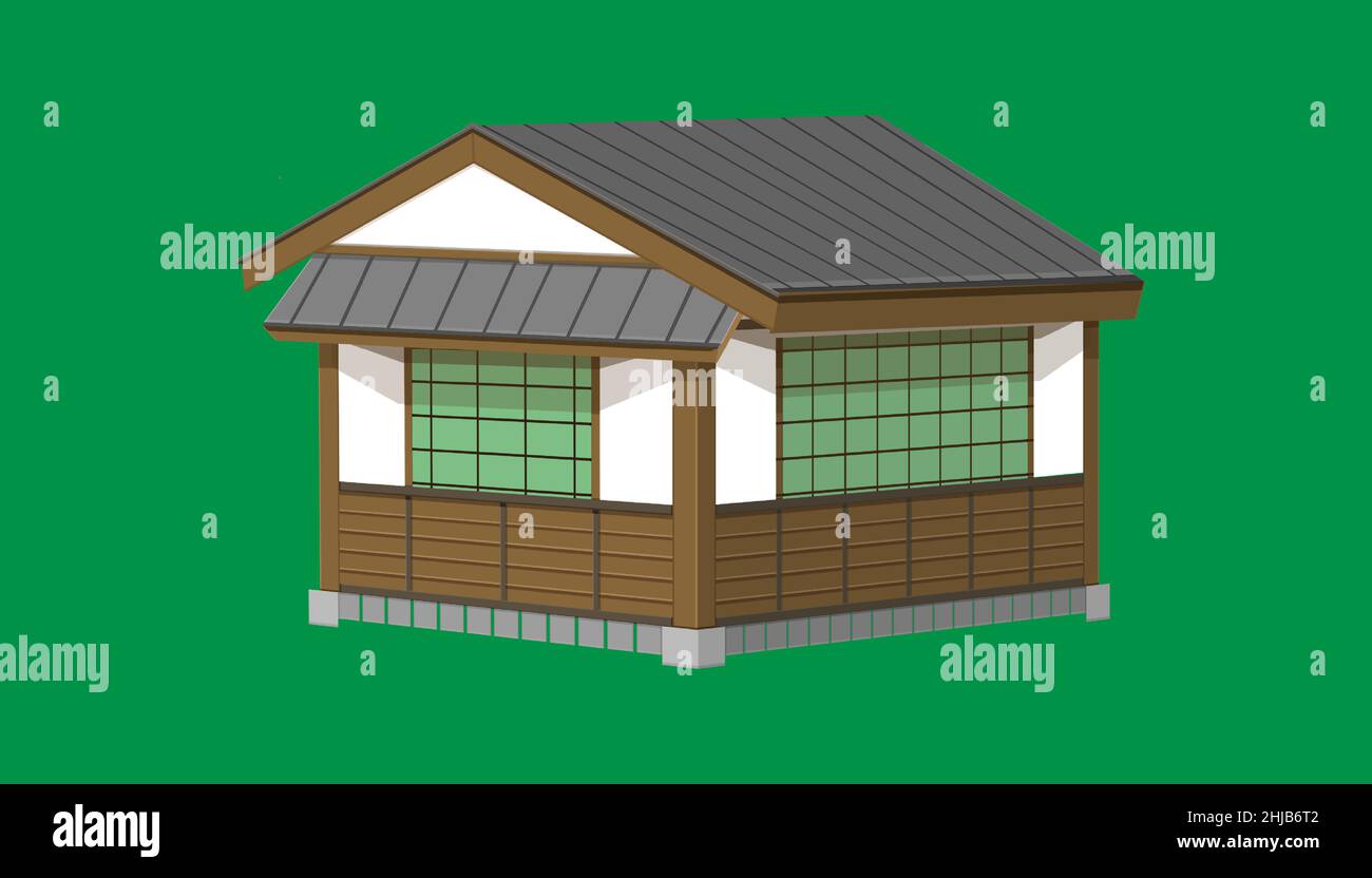 Oriental house interior Stock Vector Images - Alamy