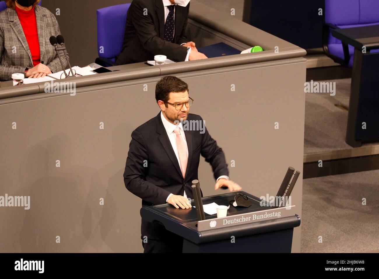 Berlin, Germany, January 26, 2022. Dr. Marco Buschmann, the new federal ...