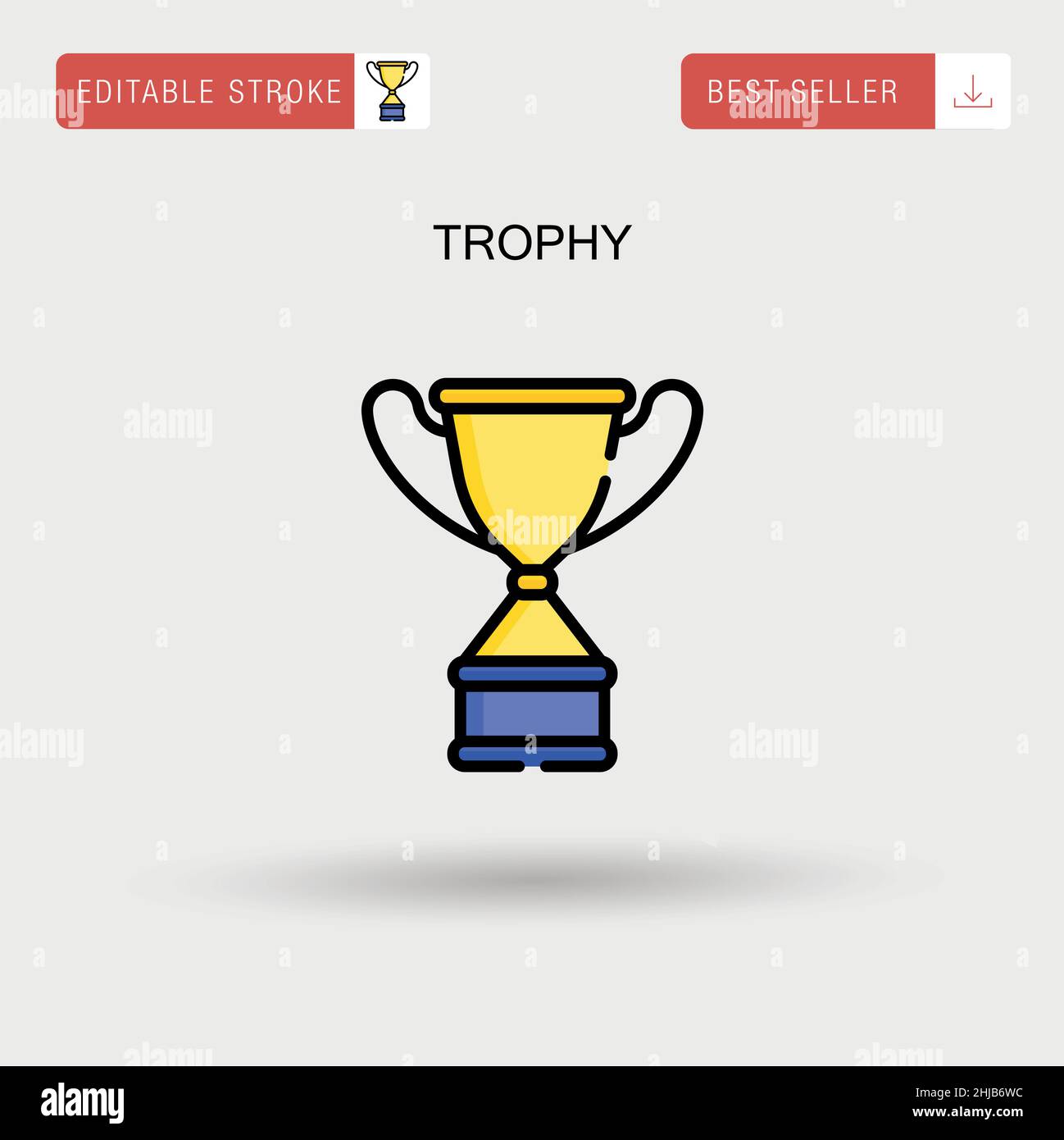 Trophy Simple vector icon Stock Vector Image & Art - Alamy