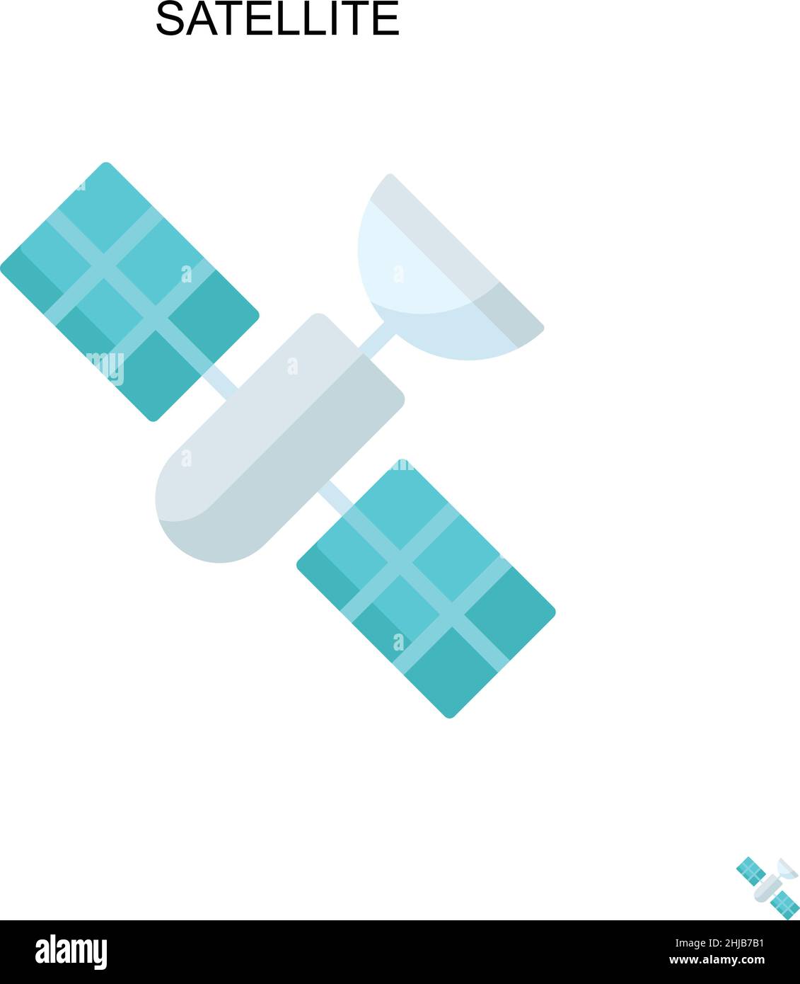 Satellite Simple vector icon. Illustration symbol design template for ...