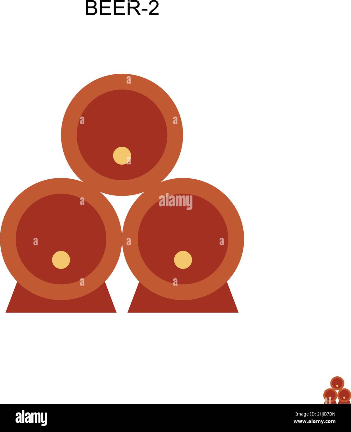 Beer-2 Simple vector icon. Illustration symbol design template for web ...