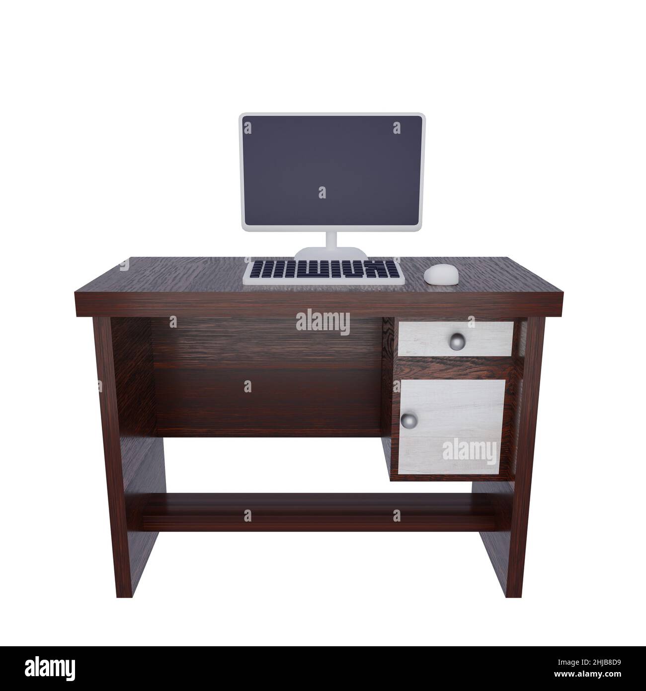 3d rendering table for work Stock Photo - Alamy