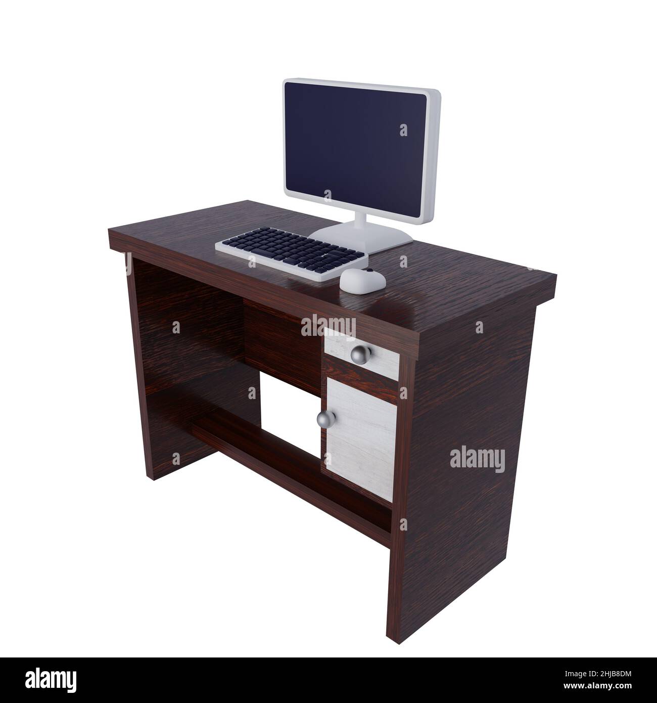 3d rendering table for work Stock Photo - Alamy