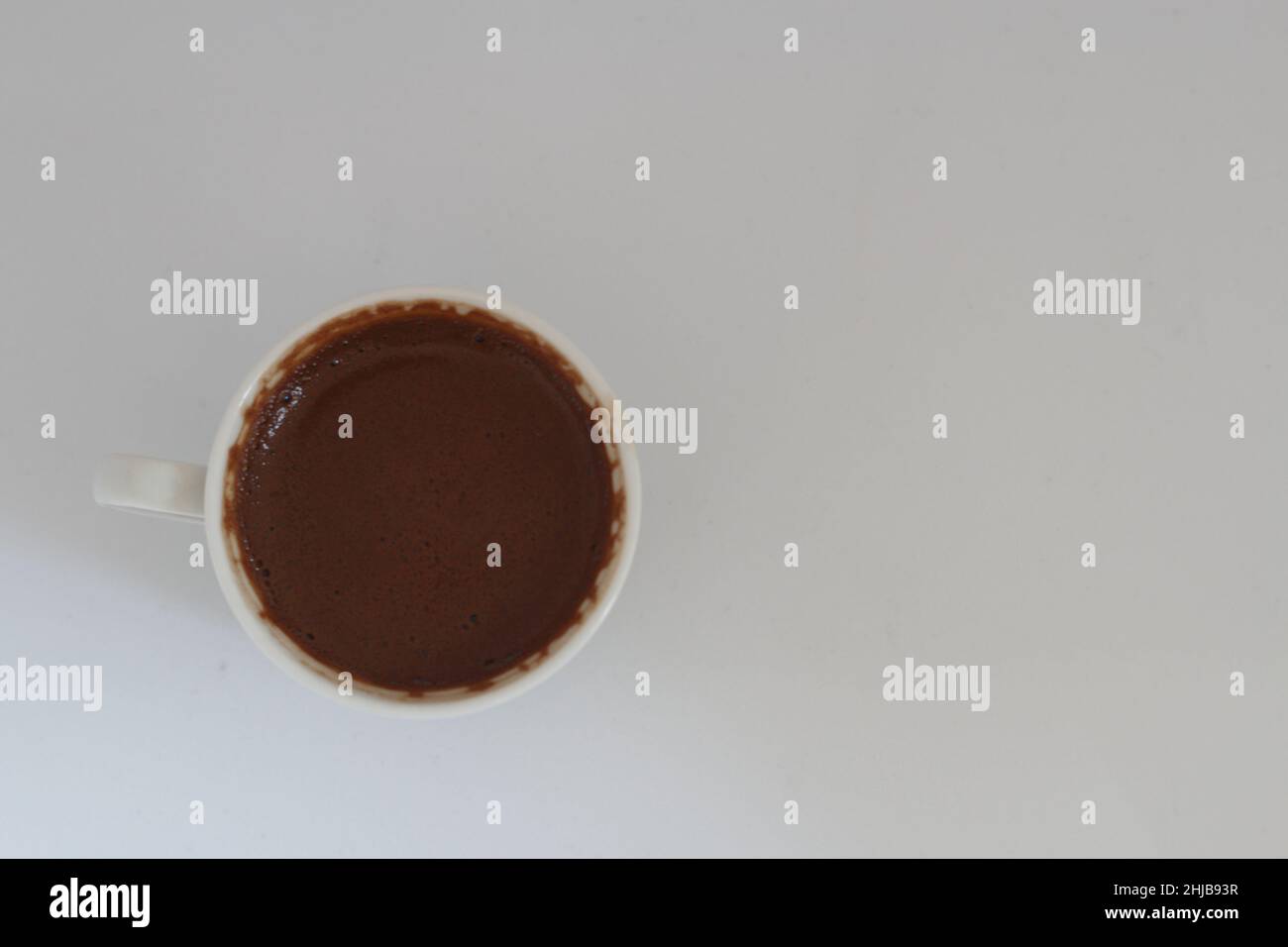 Turkish coffee top view Stock Photo - Alamy