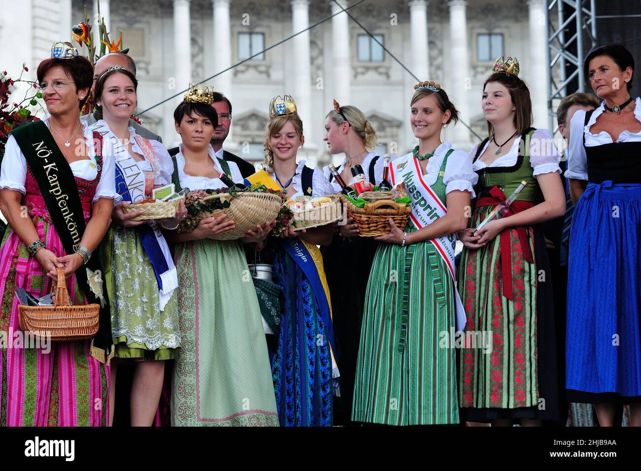 Vienna, Austria. September 07, 2014. Harvest Festival 2014 in Vienna at ...
