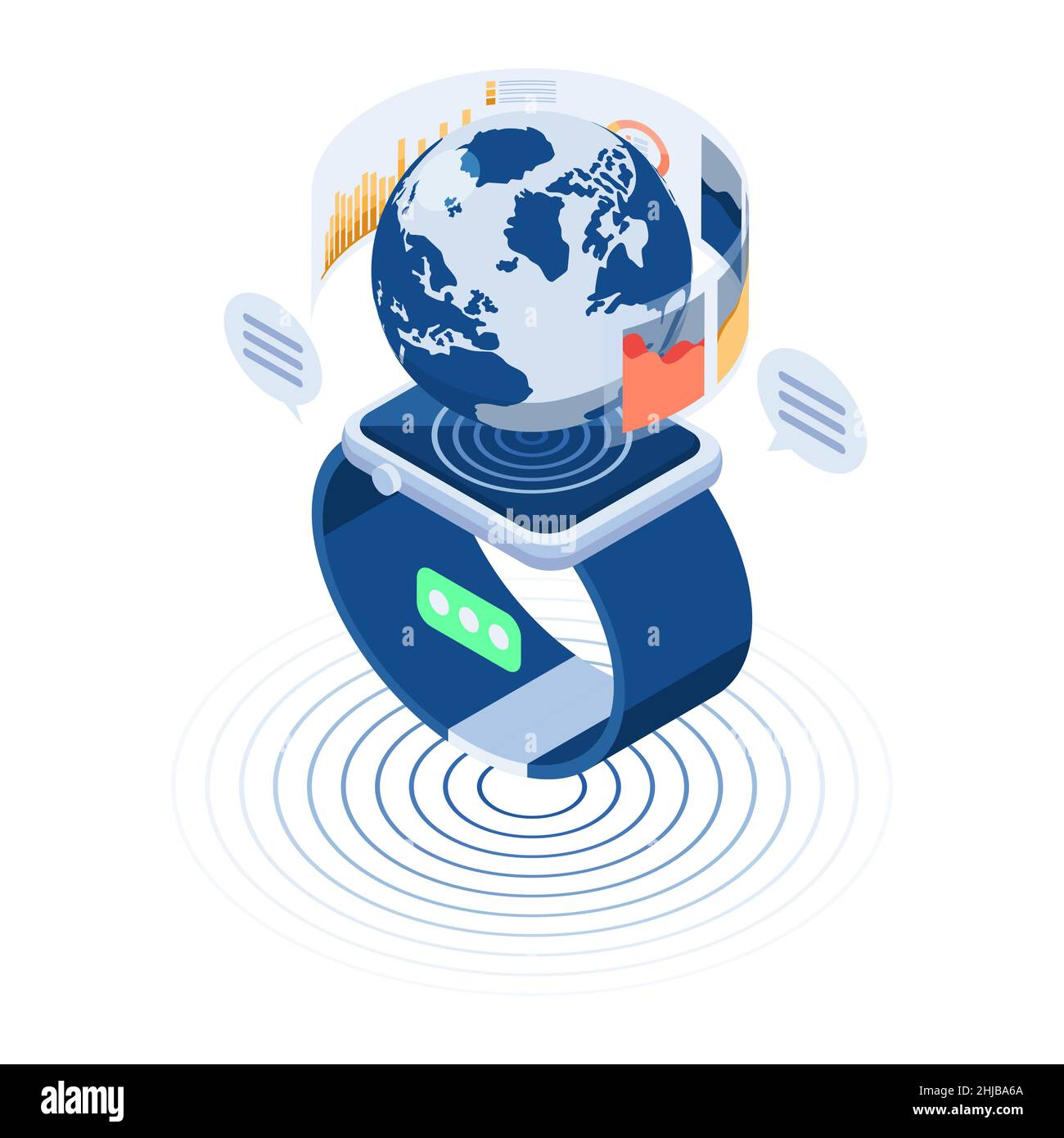 Smartwatch hologram Stock Vector Images - Alamy
