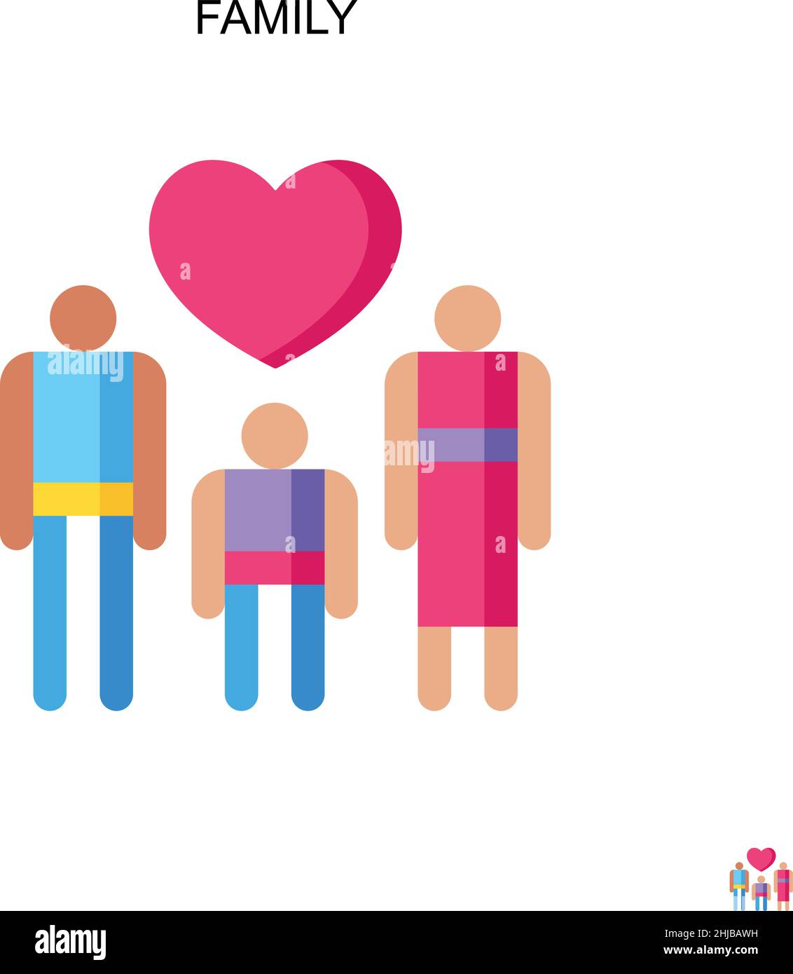 Family Simple vector icon. Illustration symbol design template for web ...