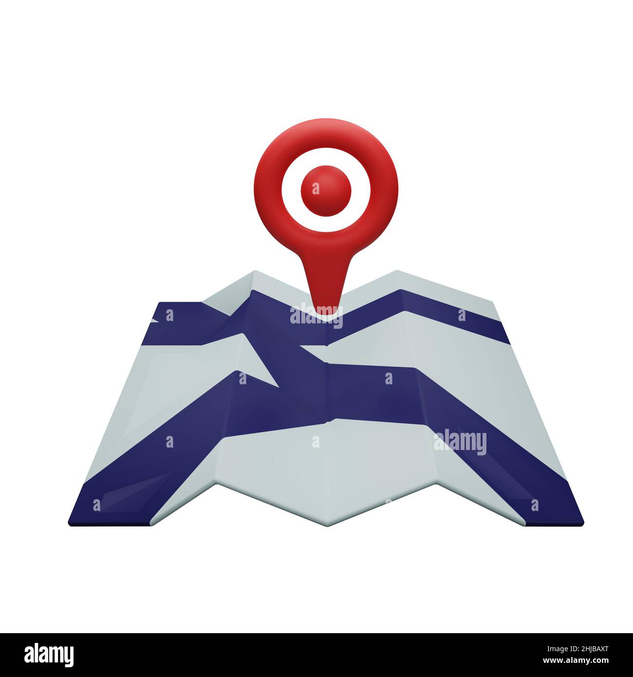 3d rendering map location Stock Photo - Alamy