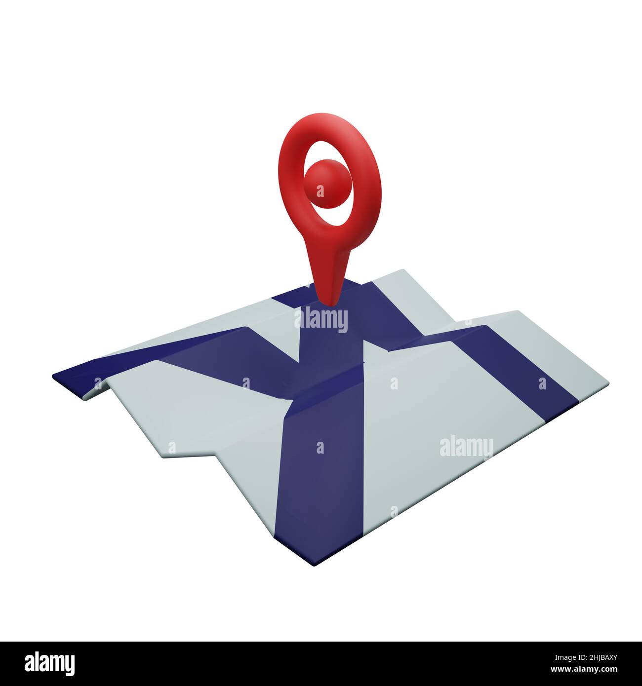 3d rendering map location Stock Photo - Alamy