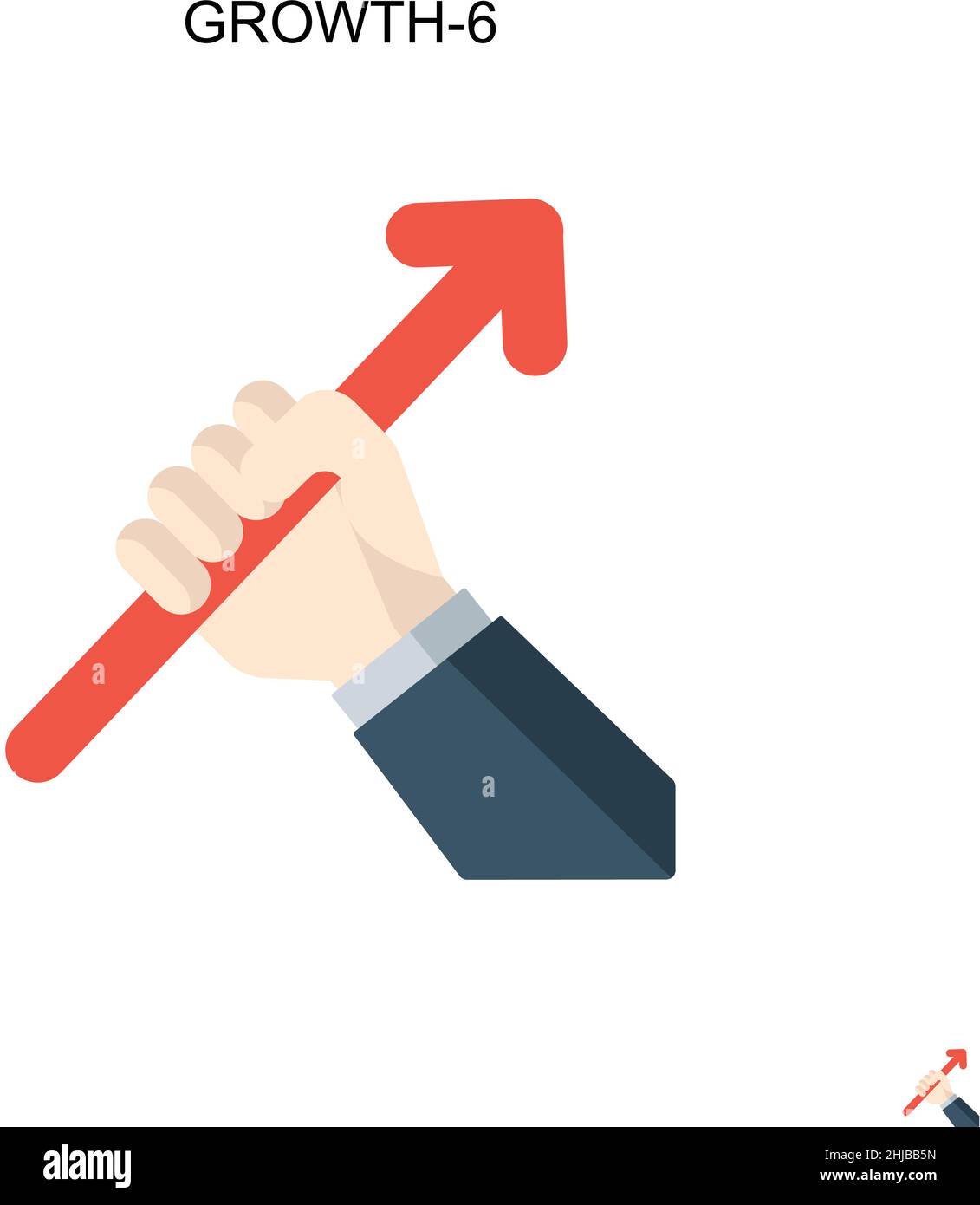 Growth-6 Simple vector icon. Illustration symbol design template for ...