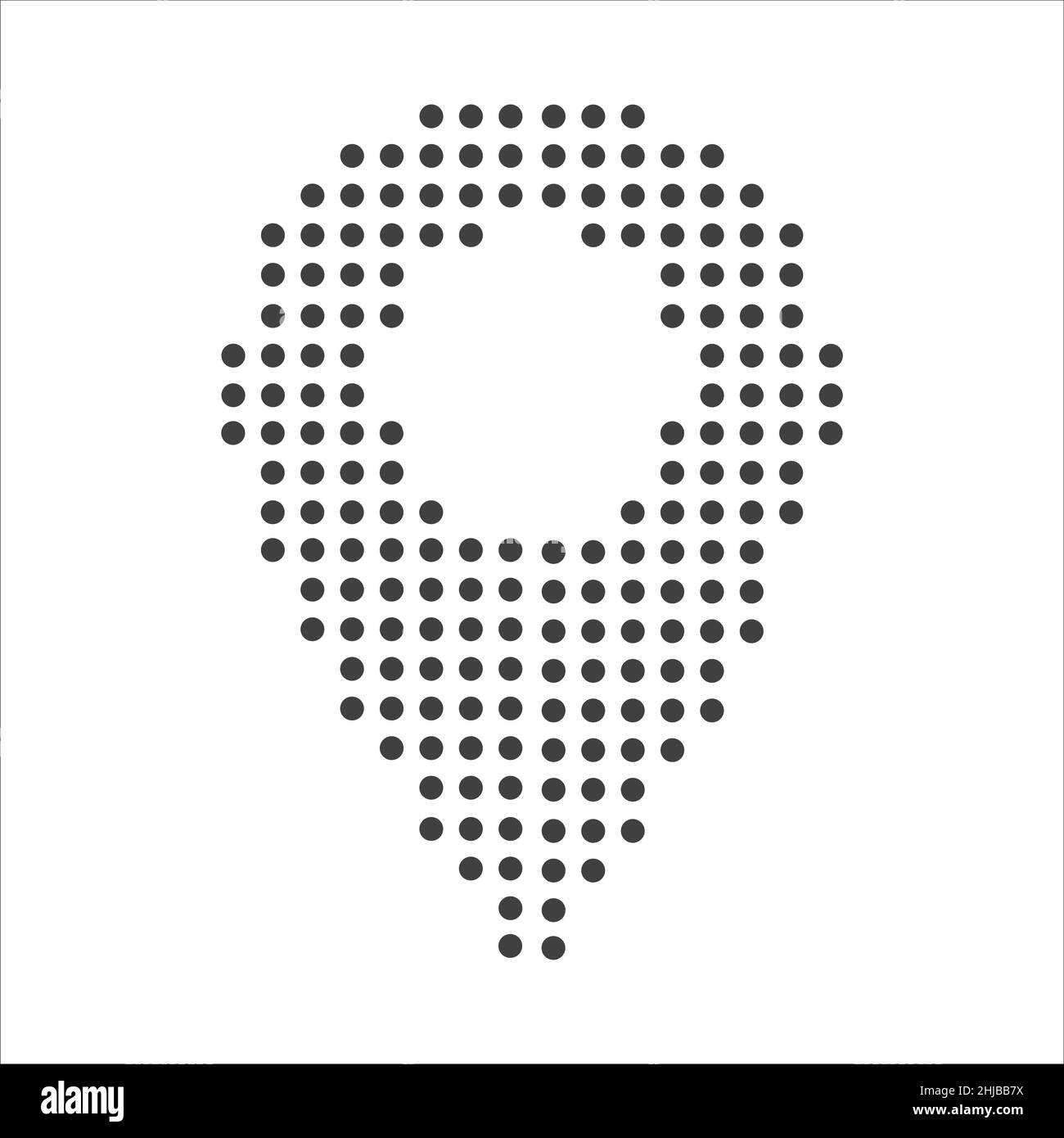 vector icon of simple forms of point of location Stock Vector Image ...