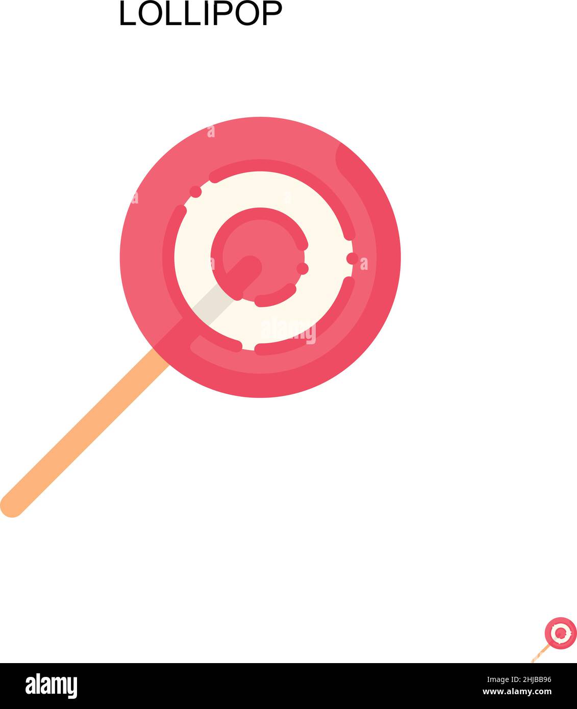 Lollipop Simple vector icon. Illustration symbol design template for ...