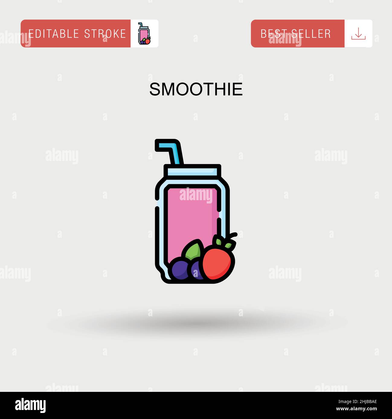 Fresh homemade smoothie Stock Vector Images - Alamy