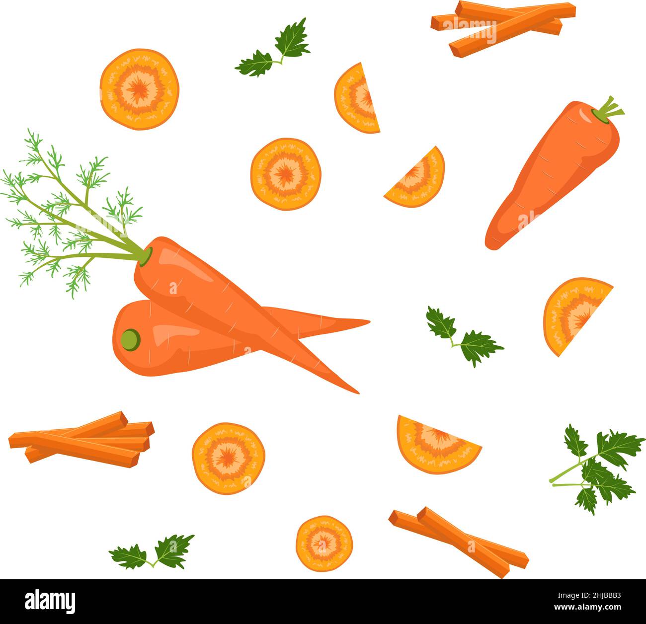 Vegetable sticks Stock Vector Images - Alamy