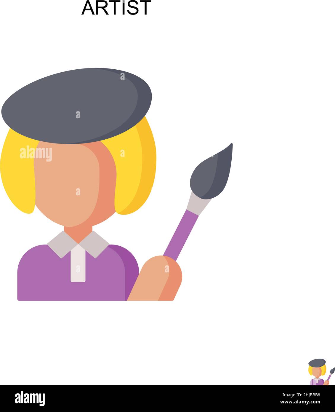 Artist Simple Vector Icon Illustration Symbol Design Template For Web