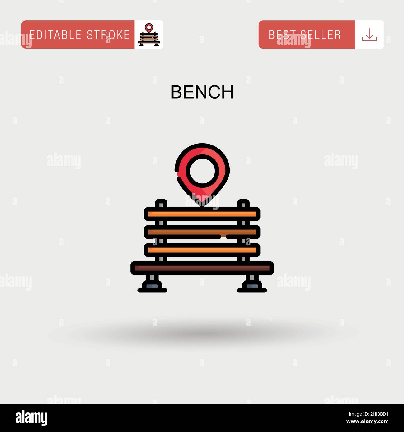 Bench Simple vector icon Stock Vector Image & Art - Alamy
