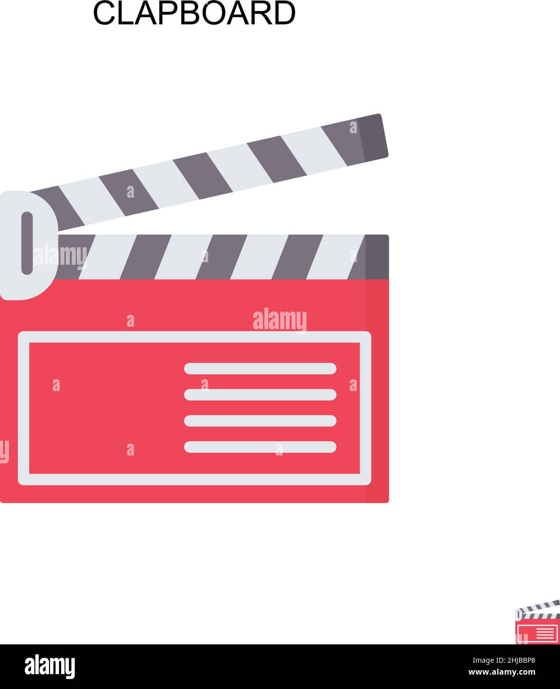 Clapboard Simple Vector Icon Illustration Symbol Design Template For Web Mobile Ui Element