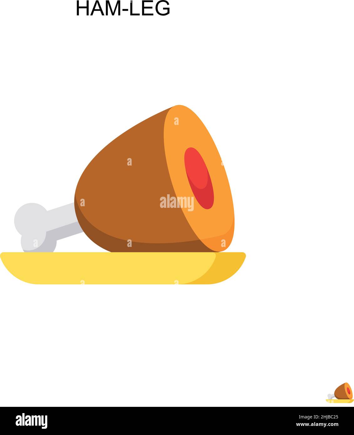 Ham-leg Simple vector icon. Illustration symbol design template for web ...