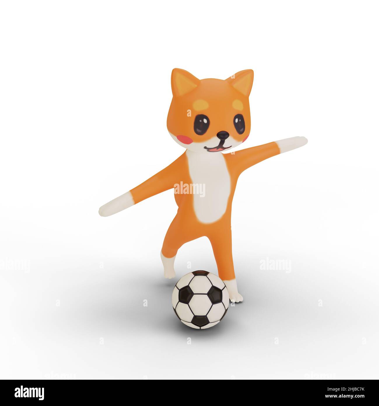 Cartoon dog playing football hi-res stock photography and images - Alamy