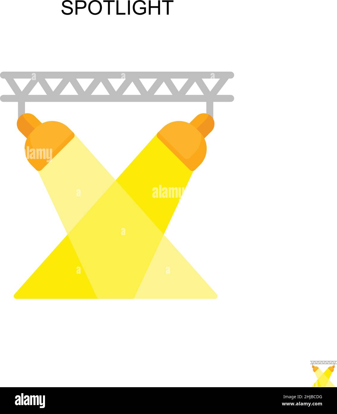 Spotlight Simple vector icon. Illustration symbol design template for ...