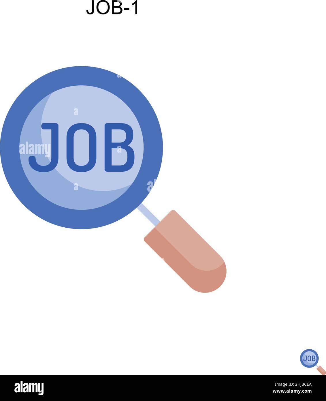 Job-1 Simple vector icon. Illustration symbol design template for web ...