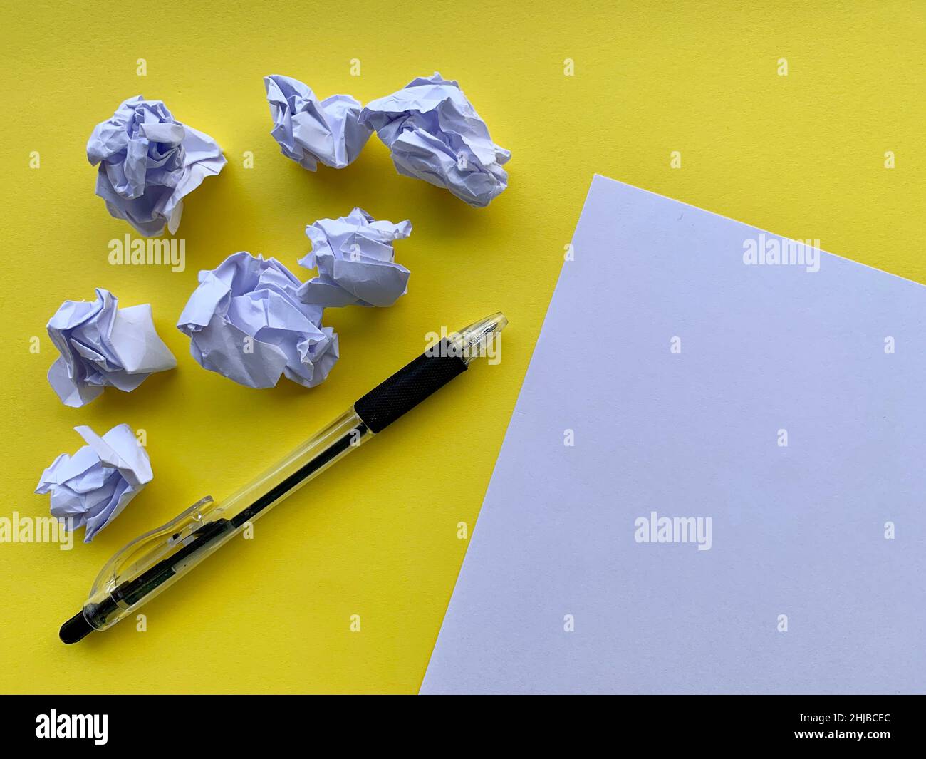 Blank paper waiting for idea. Office concept Stock Photo - Alamy