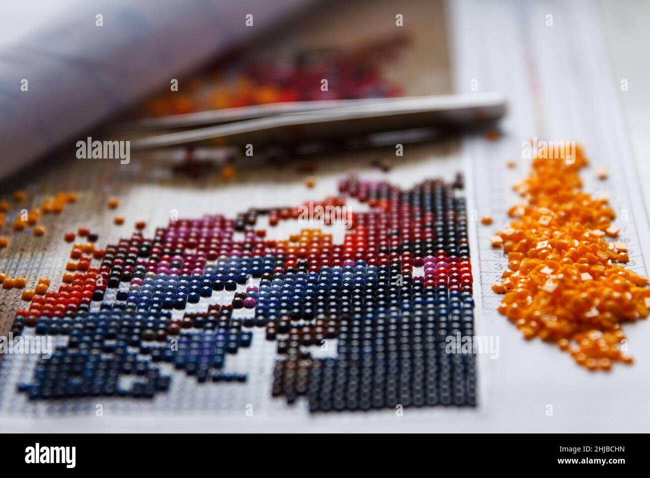 Multicolored Diamond Strases and Manual Fixer for handmade process of ...