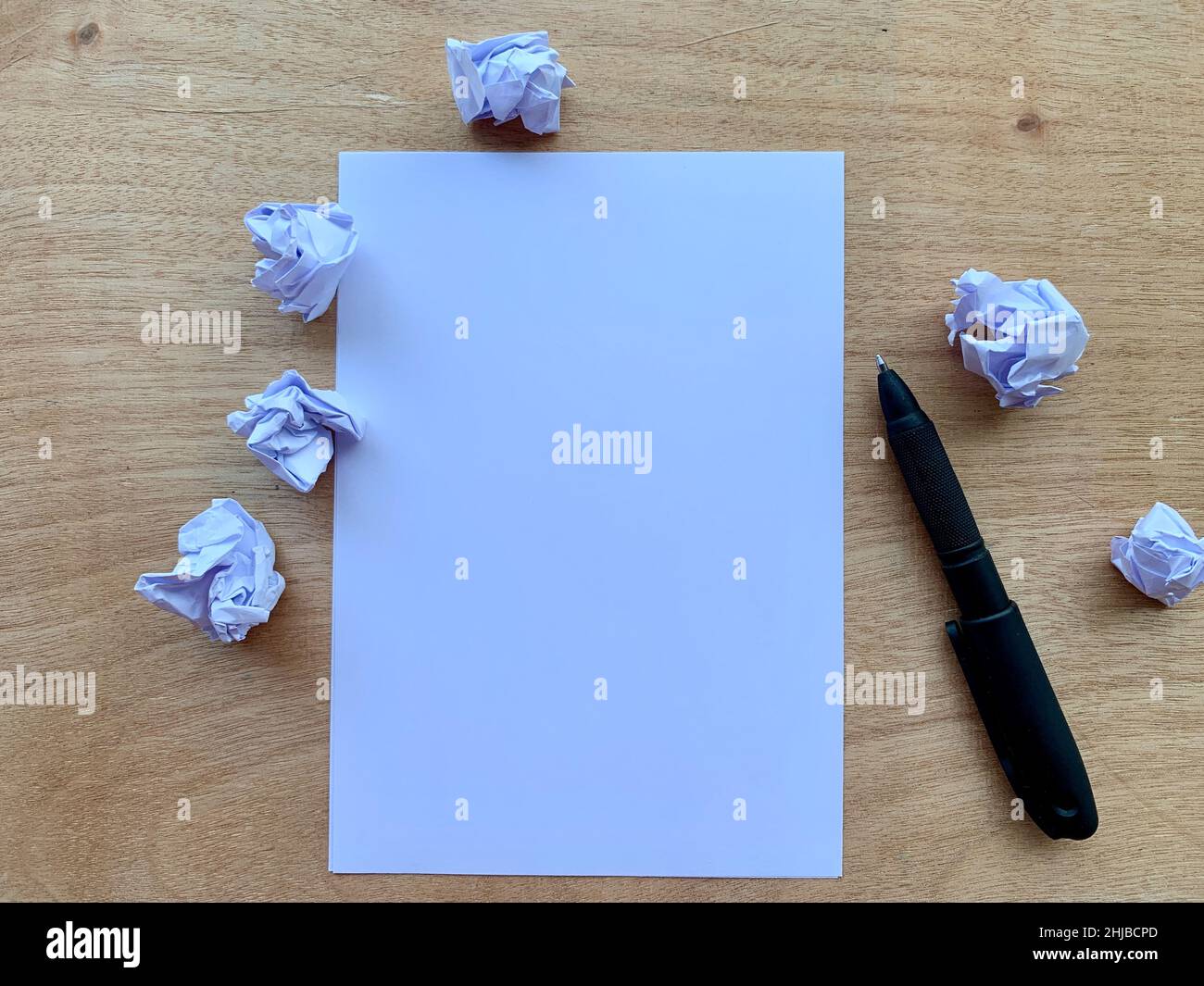 Blank paper waiting for idea. Office concept Stock Photo - Alamy