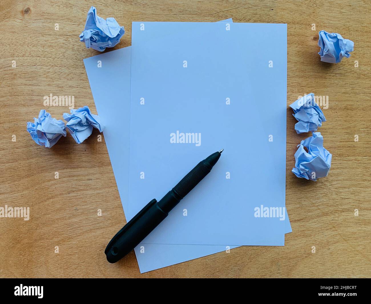 Blank paper waiting for idea. Office concept Stock Photo - Alamy