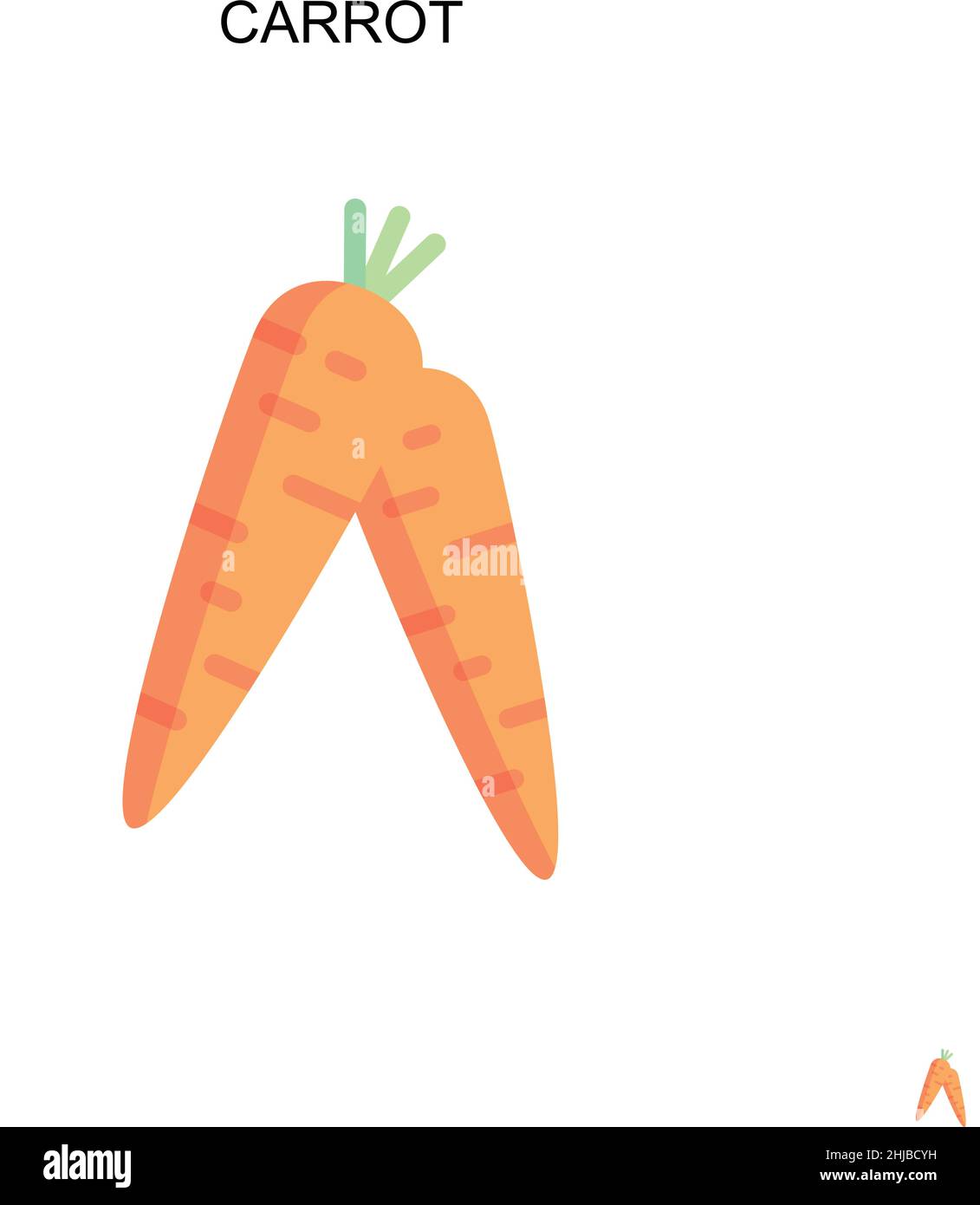 Carrot Simple vector icon. Illustration symbol design template for web ...