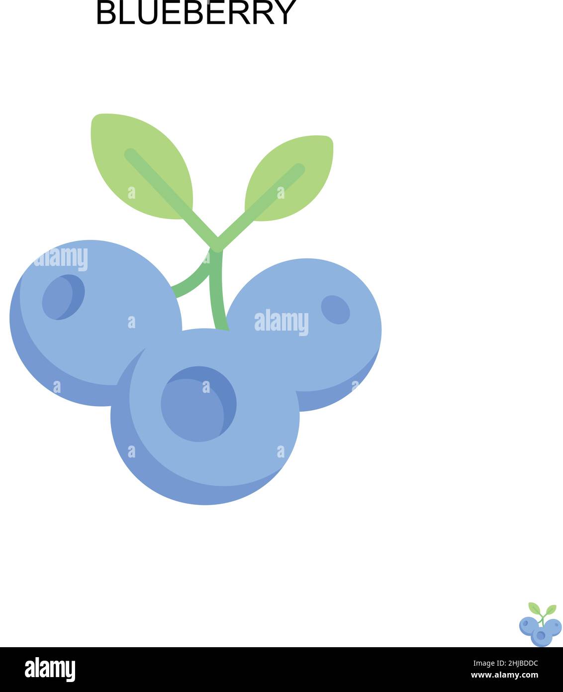 Blueberry Simple vector icon. Illustration symbol design template for ...