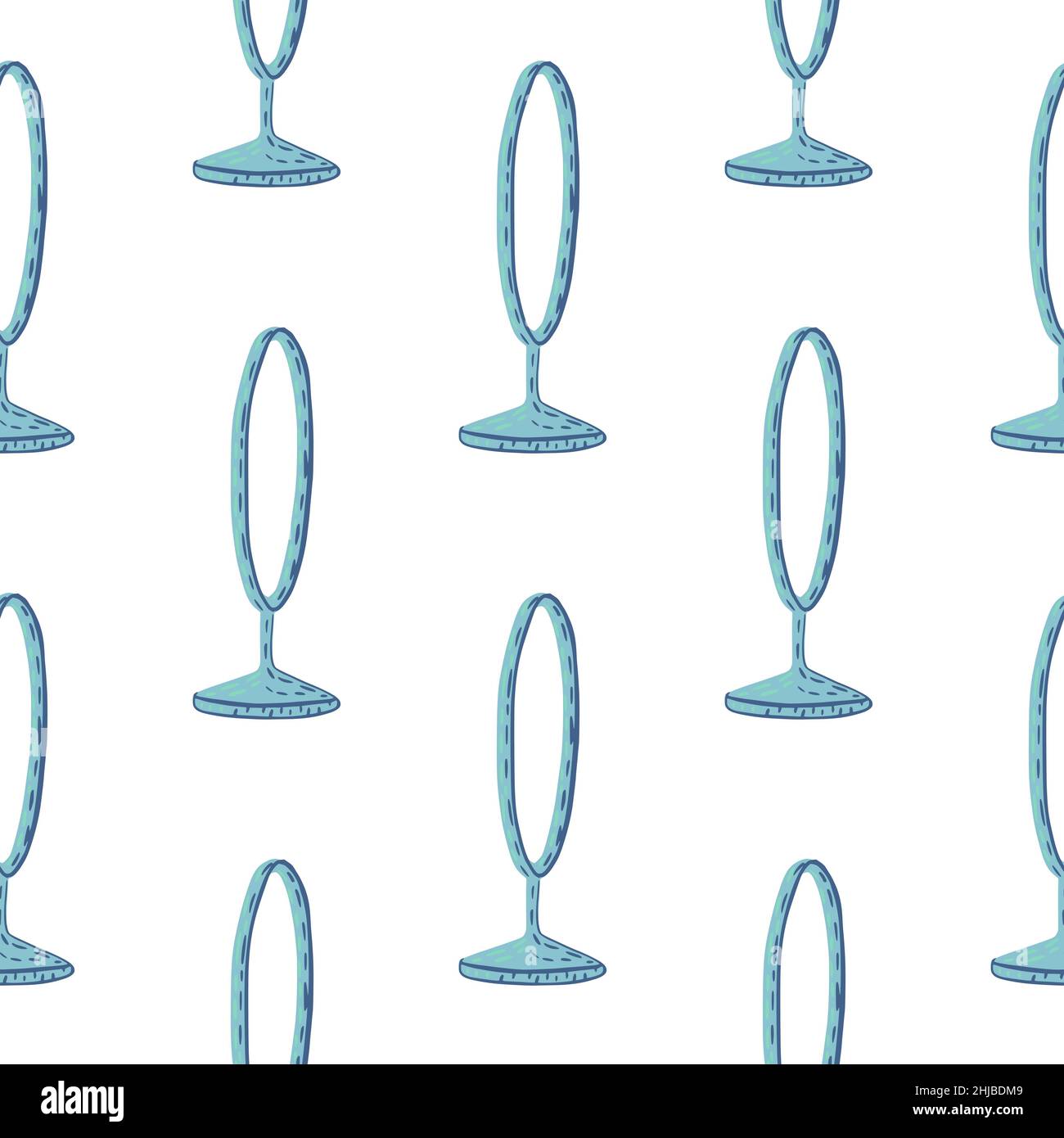 Isolated seamless pattern with doodle blue colored circus ring shapes ...