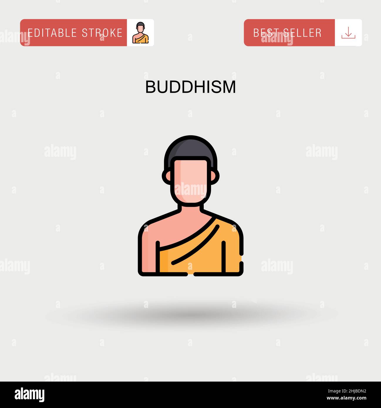 Buddhism Simple vector icon Stock Vector Image & Art - Alamy