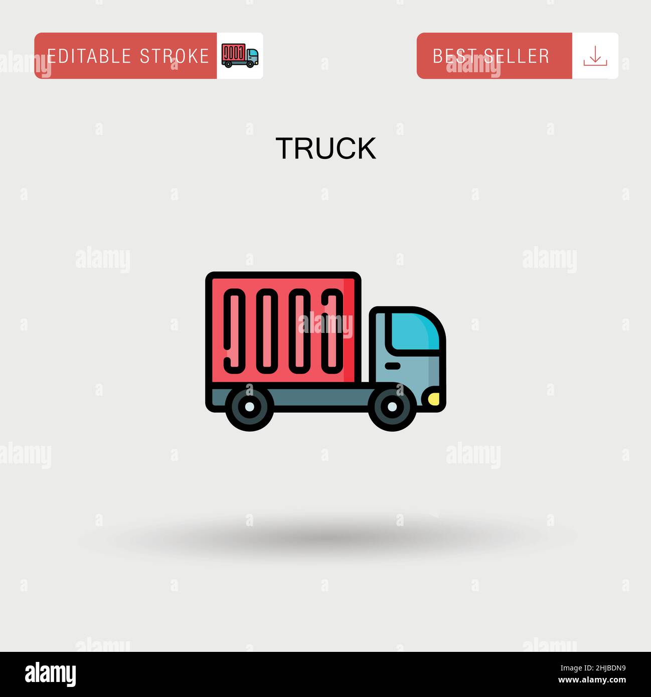 Truck Simple vector icon Stock Vector Image & Art - Alamy