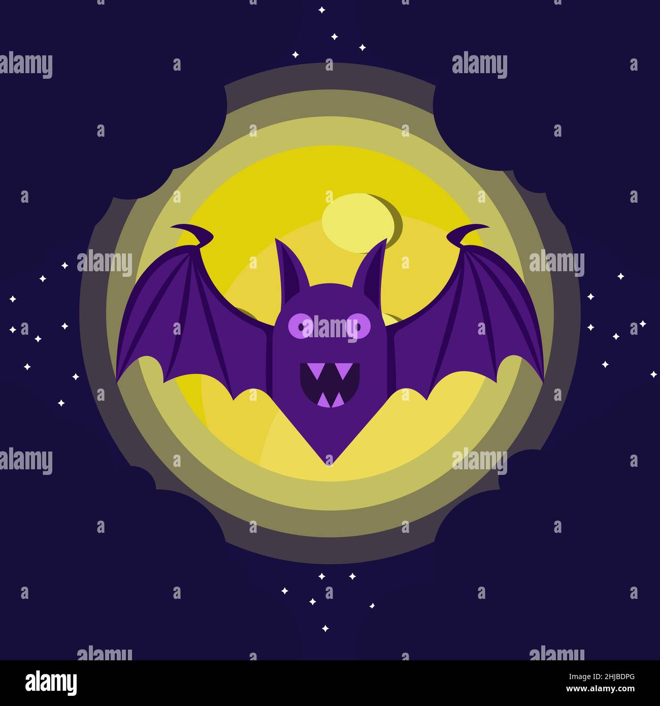 Flat design halloween bat concept ,Vector illustration Stock Vector ...